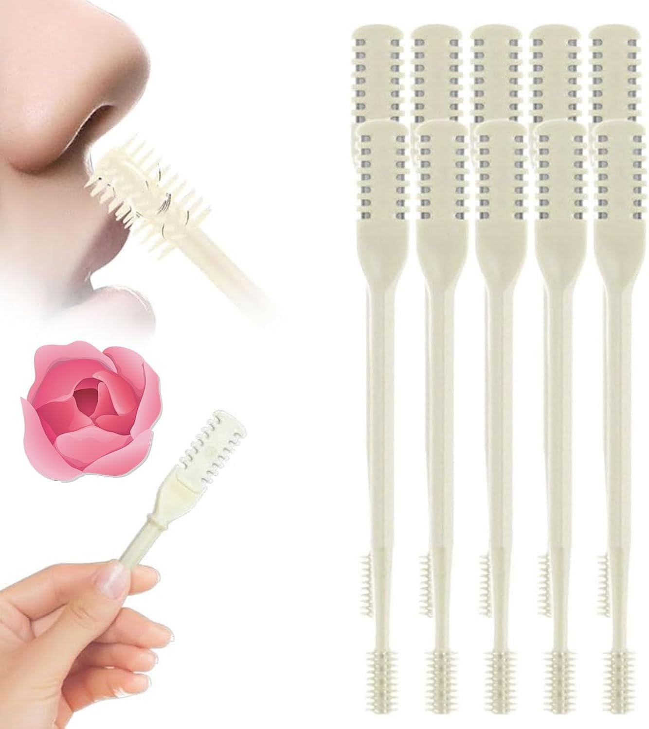 2-in-1 Nasal Hair Cutter, 2025 Upgraded Double Sided Nose Hair Knife ...