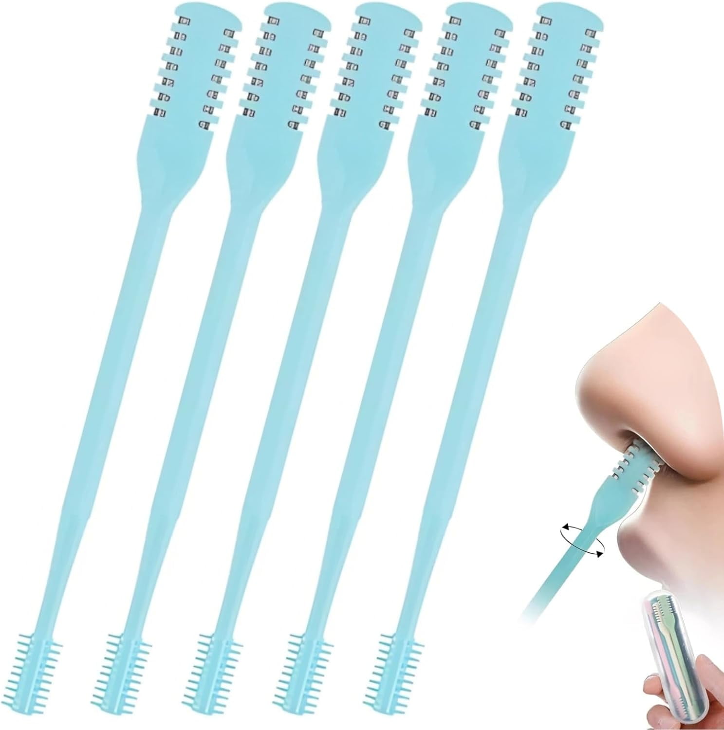 2-in-1 Nasal Hair Cutter, 2026 Upgrade Double Sided Nose Knife, 360 ...