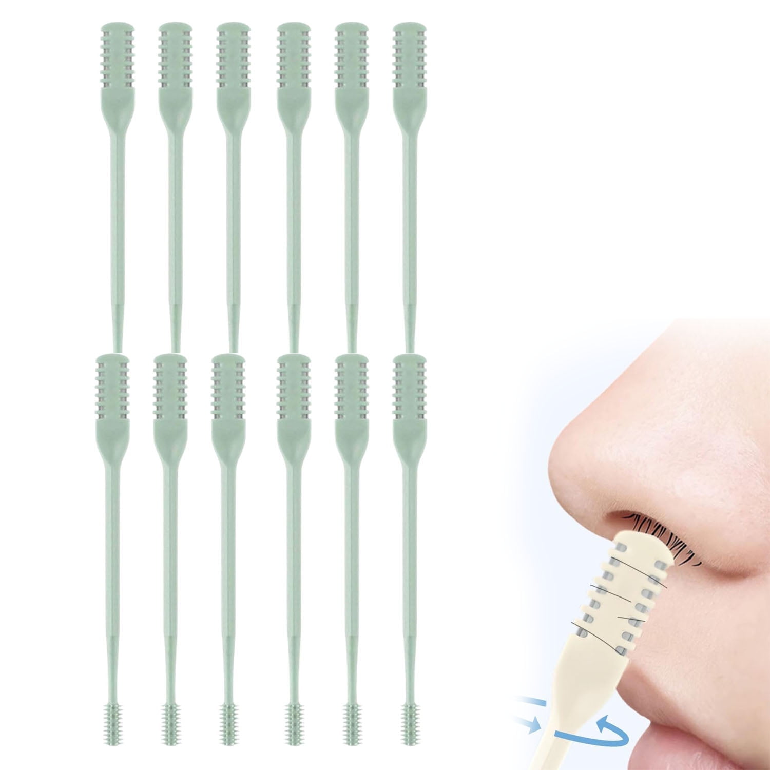 2-in-1 Nasal Hair Cutter, 2026 Upgraded 2 in 1 Nose Hair Trimmer & Remover, 360° Rotating Double ...