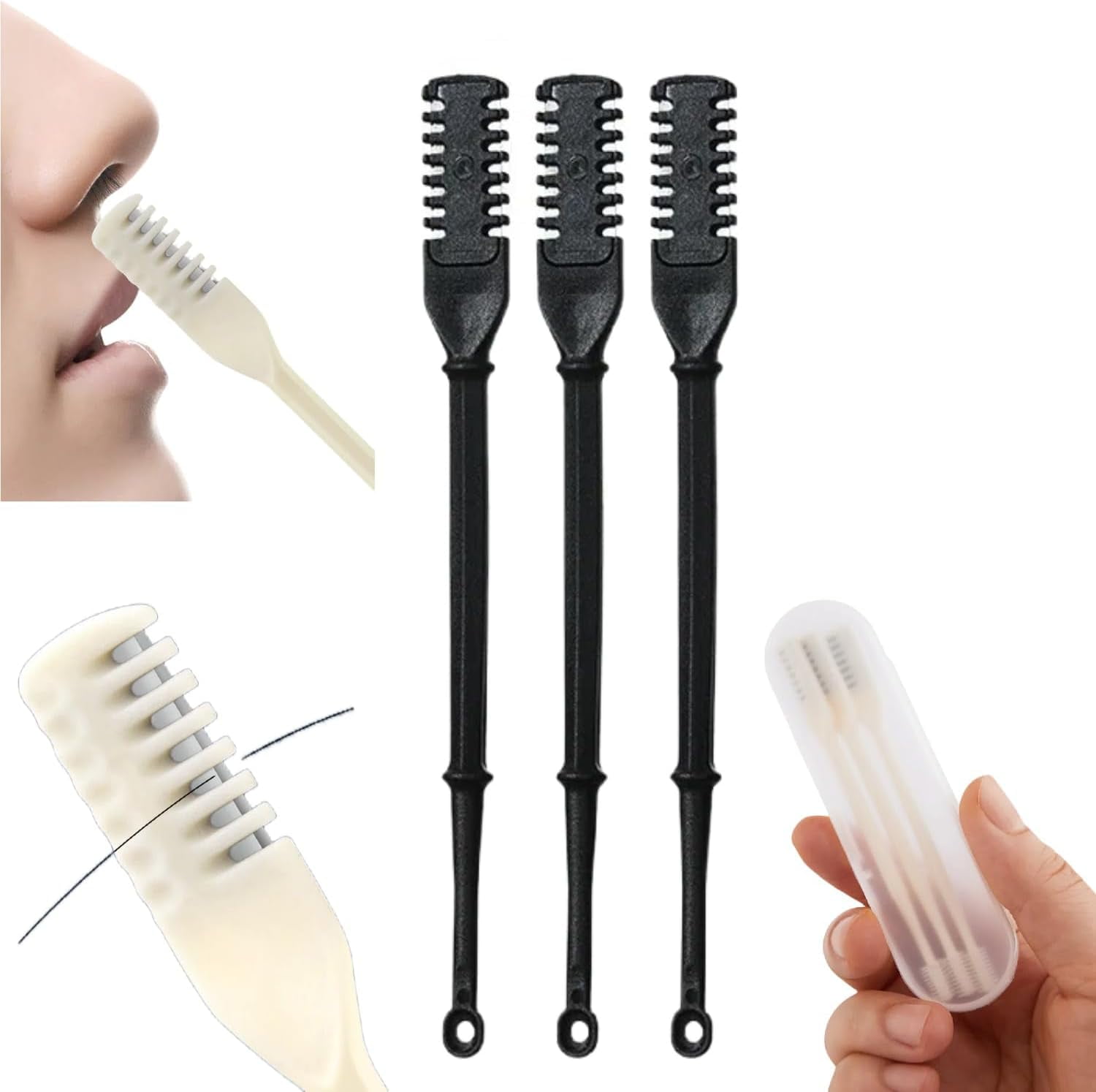 2-in-1 Nasal Hair Cutter, Manual Double Sided Nose Hair Knife, Nostril ...
