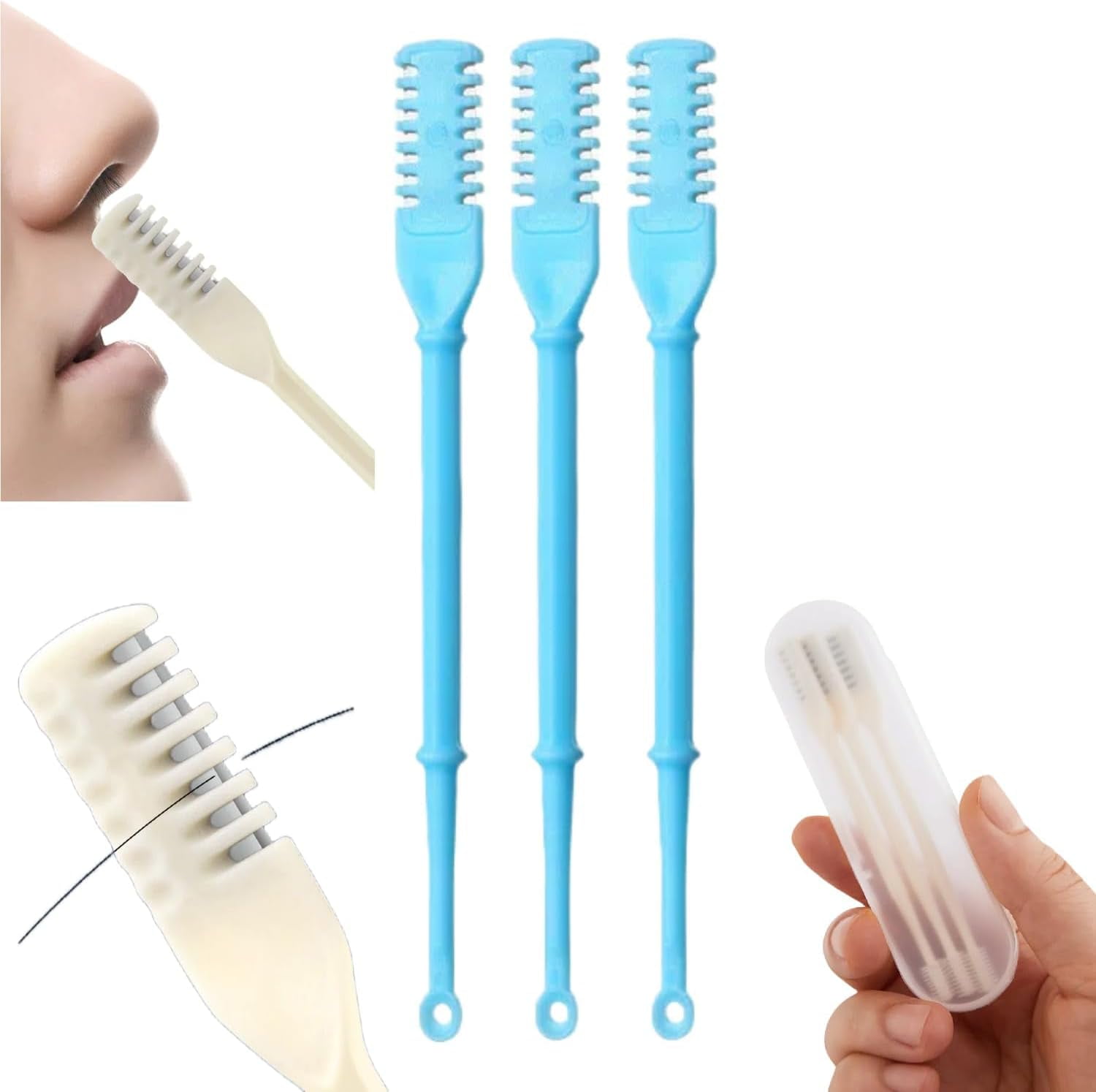 2-in-1 Nasal Hair Cutter, Manual Double Sided Nose Hair Knife, Nostril ...