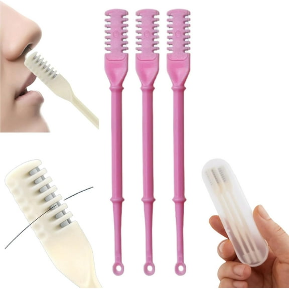 2-in-1 Nasal Hair Cutter, 360° Rotating Double Sided Nose Hair Removal ...