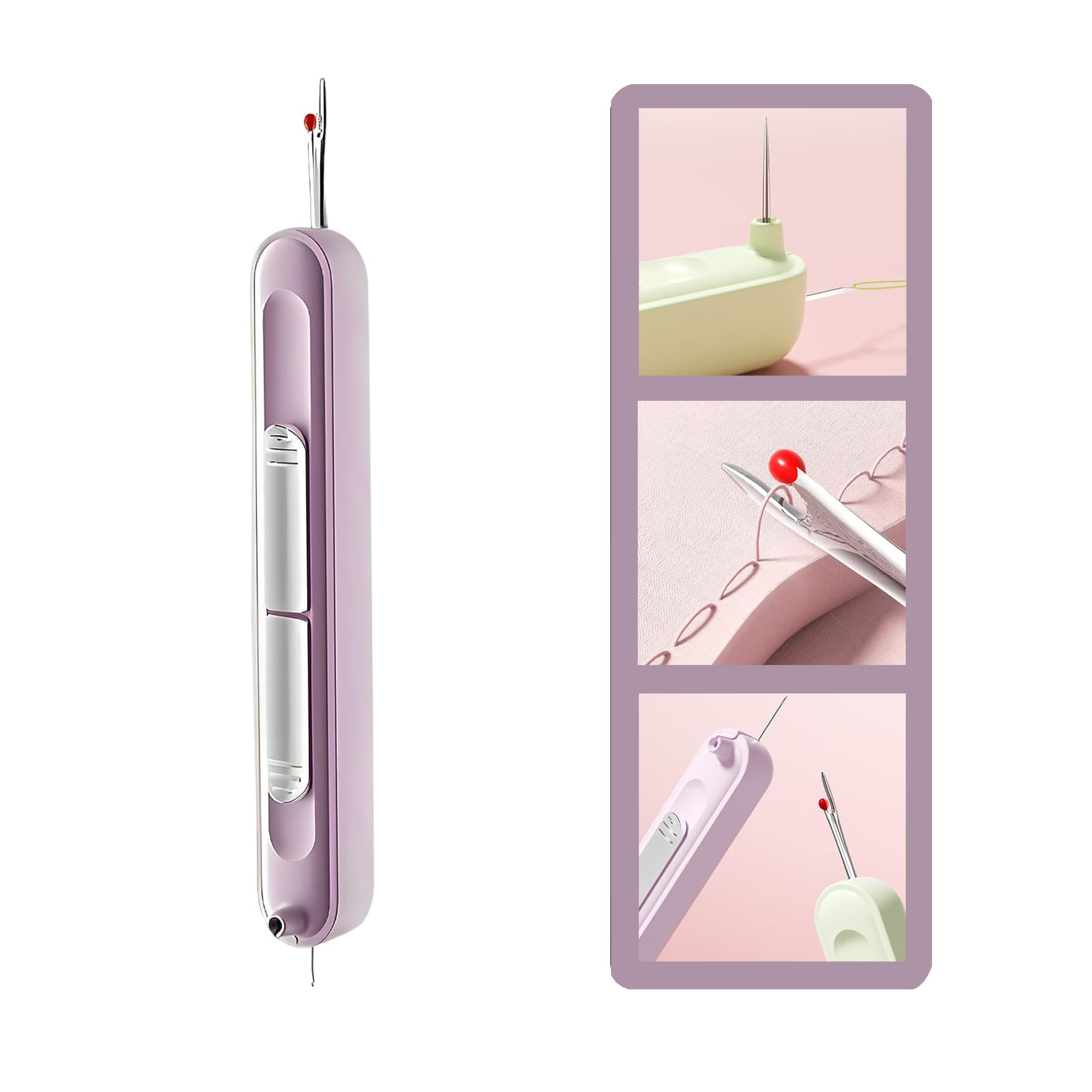 2-in-1 Needle Threader & Seam Ripper Tool for Hand Sewing, Embroidery ...