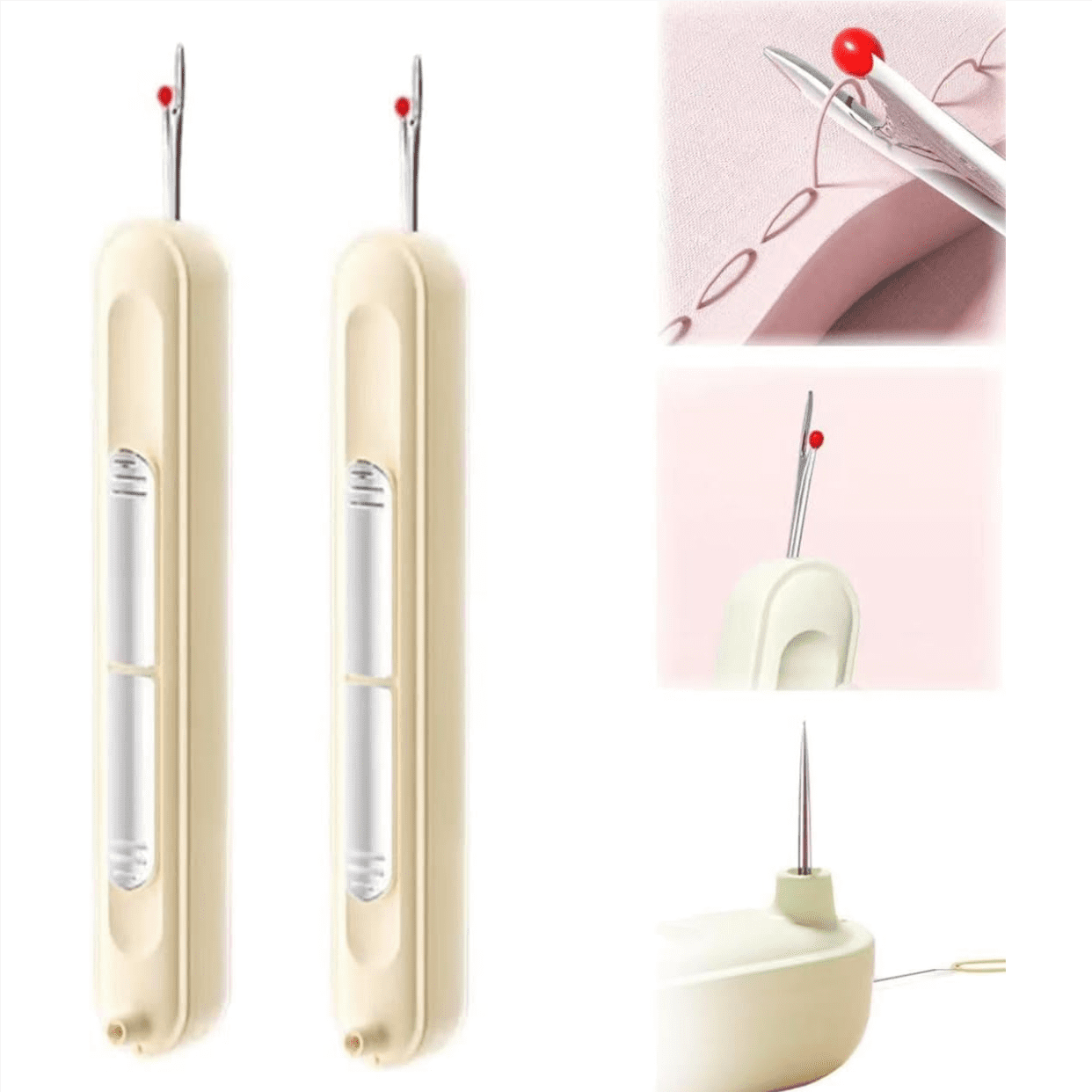 2-in-1 Needle Threader Seam Ripper Tool, Stretchable Design for Easy ...