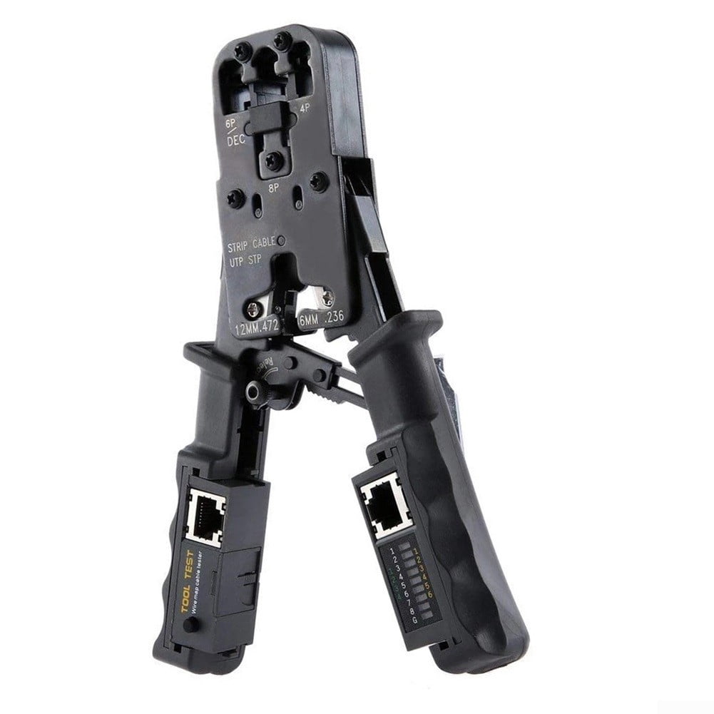 2 in 1 Network LAN Cable Crimper Pliers Wire Cutting Tool Cable Tester ...