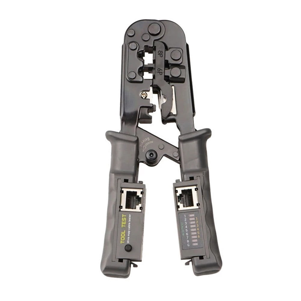 2 in 1 Network LAN Cable Crimper Pliers Wire Cutting Tool Cable Tester ...