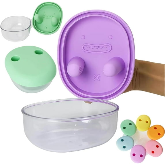 2-in-1 No-Mess Snack Container, Reusable Snack Containers with Lids for ...