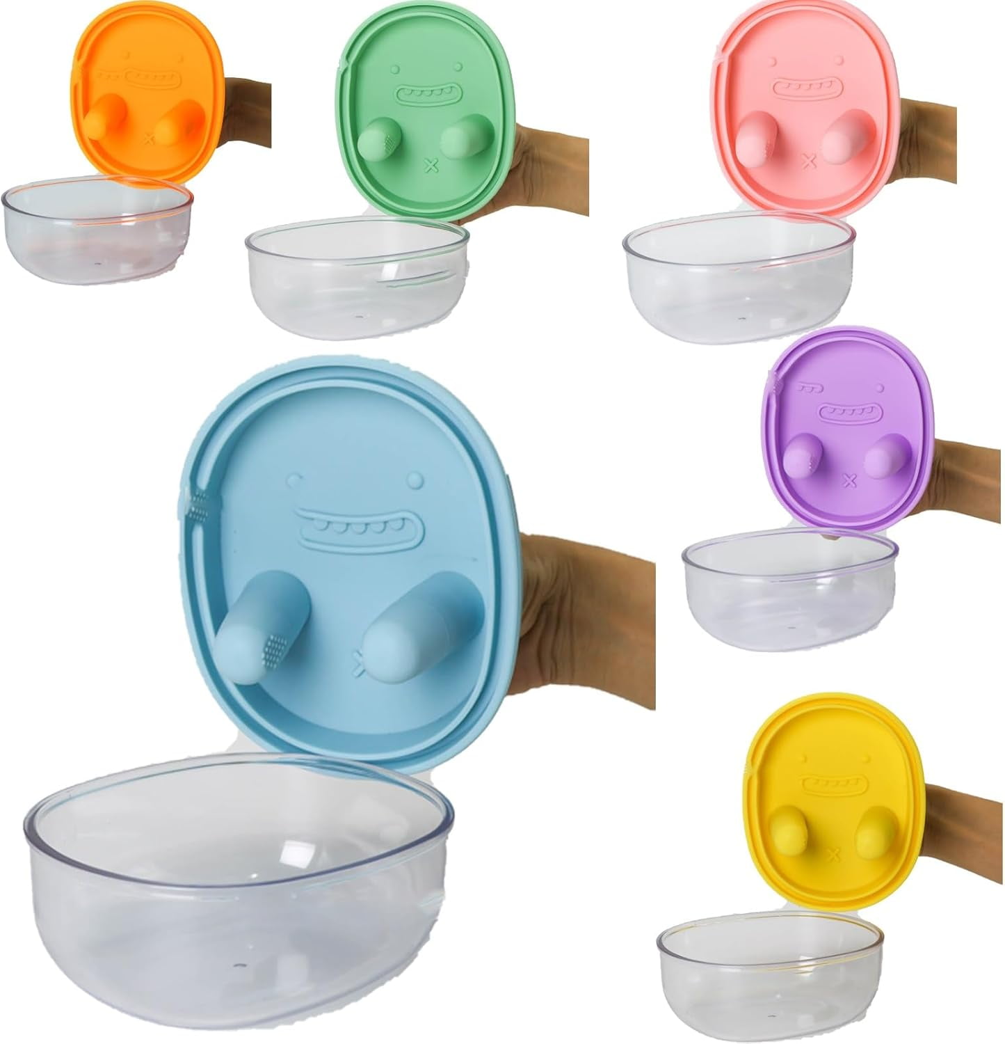 2-in-1 No-Mess Snack Container, Reusable Snack Containers with Lids for ...