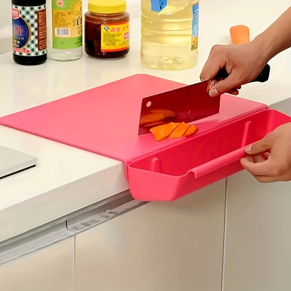 2-in-1 Non-Slip Cutting Board, Portable Detachable Chopping Board with ...