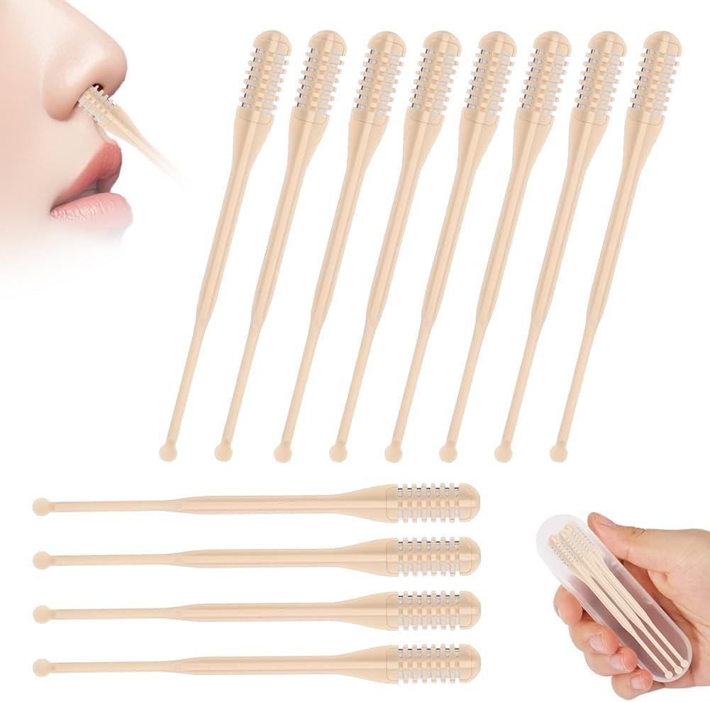 2-in-1 Nose Hair Cutter & Ear Picker, Double-Sided Nostril Hair Remover ...