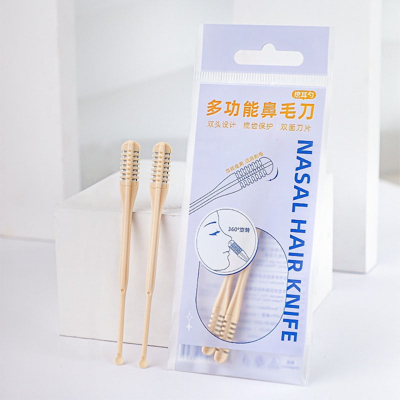 2-in-1 Nose Hair Cutter & Ear Picker, Double-Sided Nostril Hair Remover ...