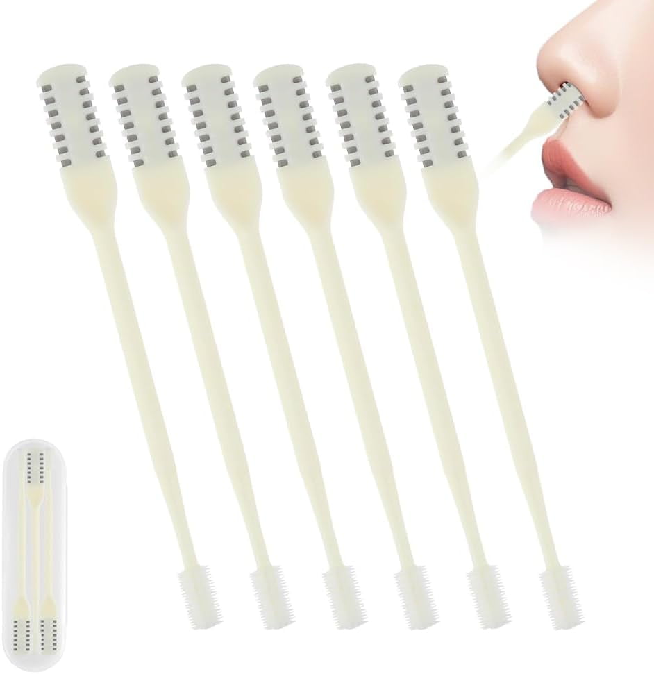 2-in-1 Nose Hair Trimmer & Ear Picker, 6-Pack Upgraded 360° Rotating ...