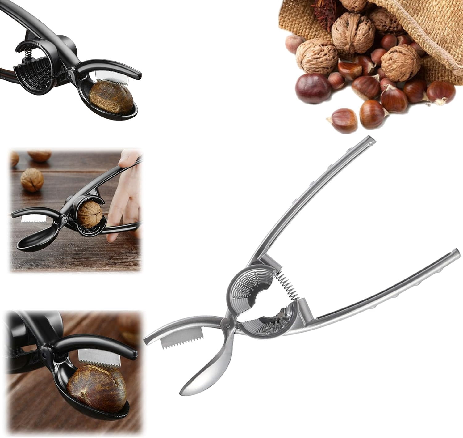 2-in-1 Nut Cracker Walnut, 2025 Upgrade Heavy Duty Nutcrackers Cracker ...