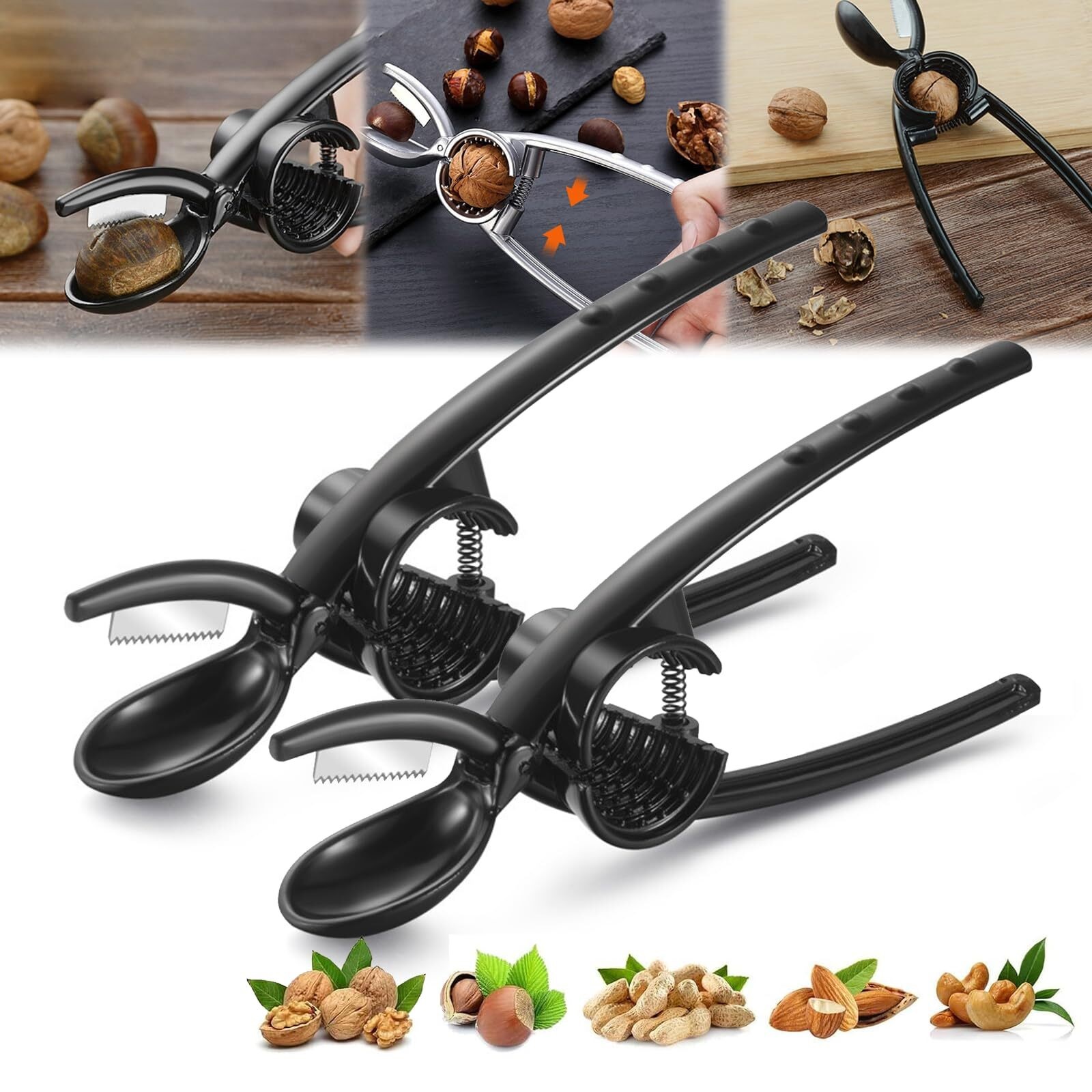 2-in-1 Nut Cracker Walnut, Chestnut Cutter Tool, Walnut Cracker ...