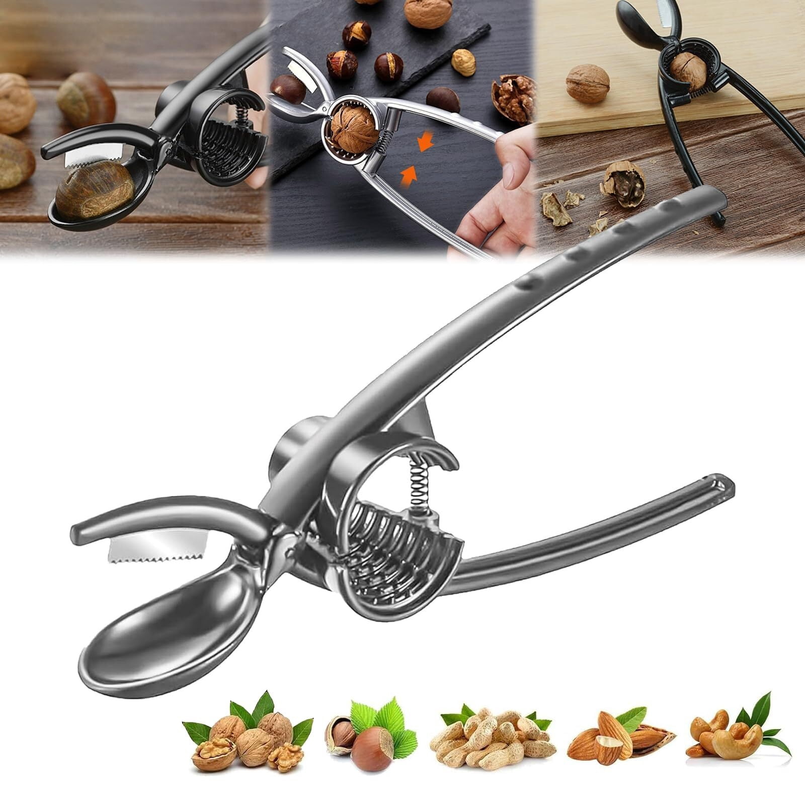 2-in-1 Nut Cracker Walnut, Chestnut Cutter Tool, Walnut Cracker ...