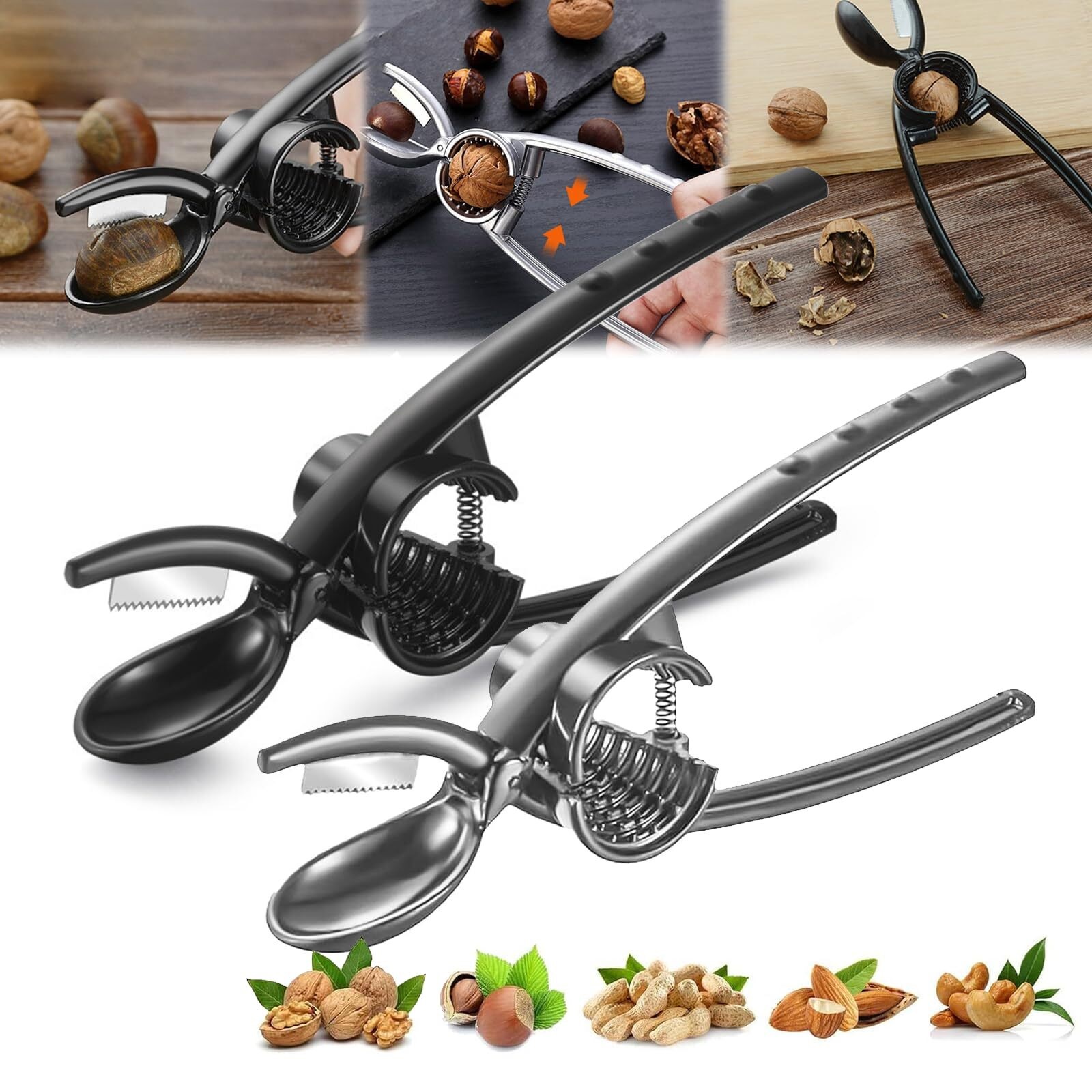 2-in-1 Nut Cracker Walnut, Chestnut Cutter Tool, Walnut Cracker ...