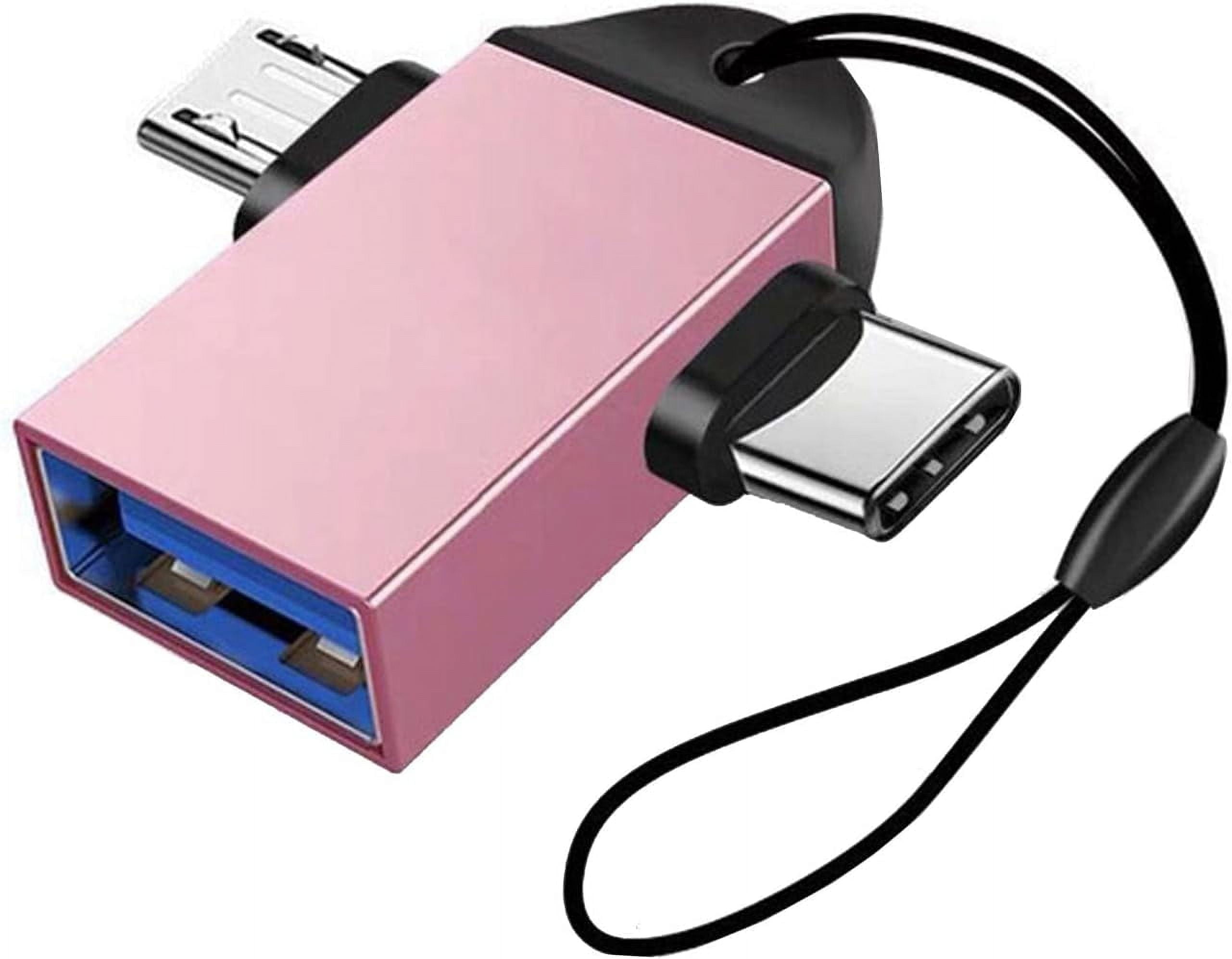 2 in 1 OTG Adapter USB3.0 Female to Micro USB Male and USB C Male ...
