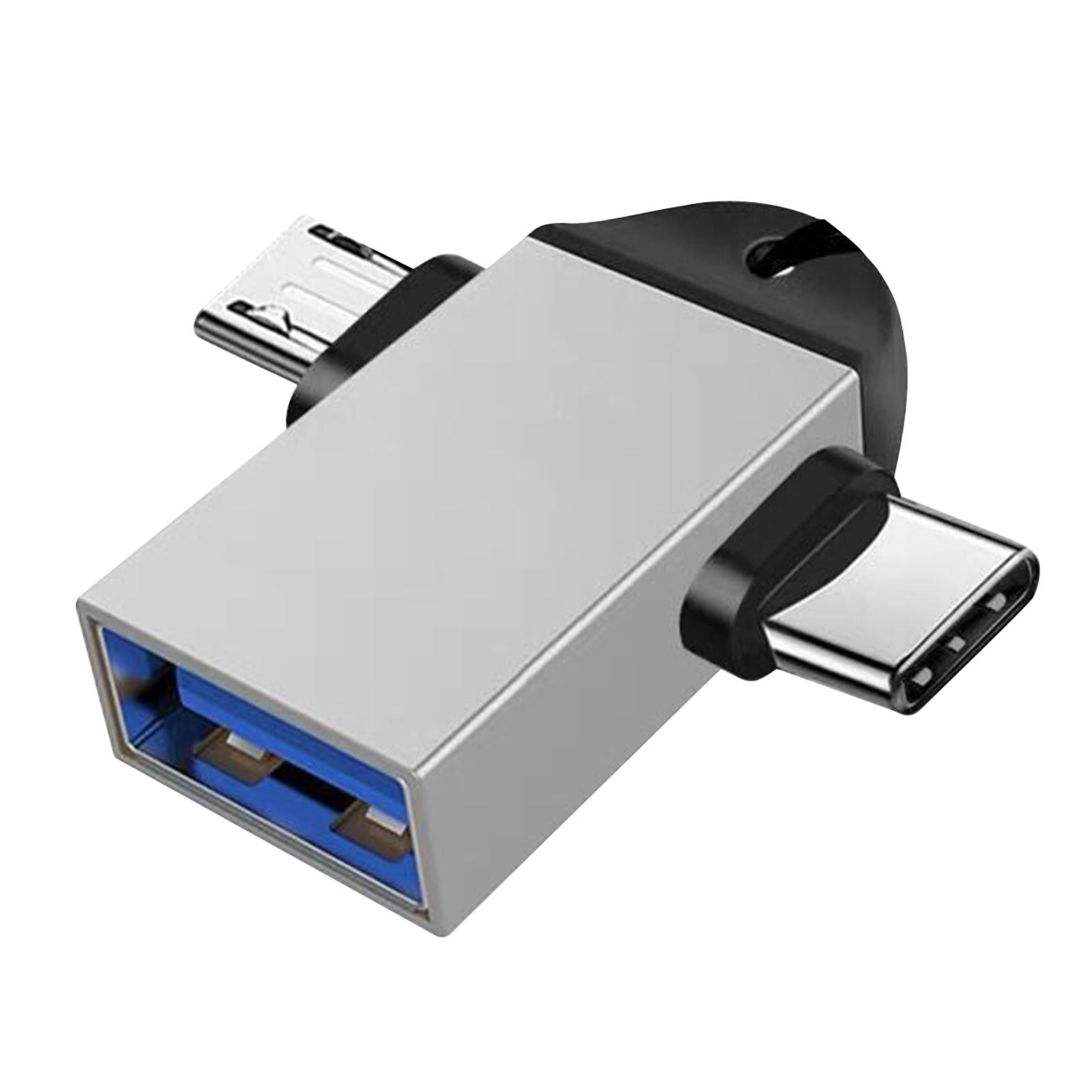 2 in 1 OTG Converter, USB 3 0 to Micro USB and Type C Adapter, Suitable for Media TV Sticks ...