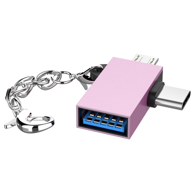2-in-1 OTG USB-C Adapter - USB 3.0, Micro USB/Type C, Plug&Play, for ...