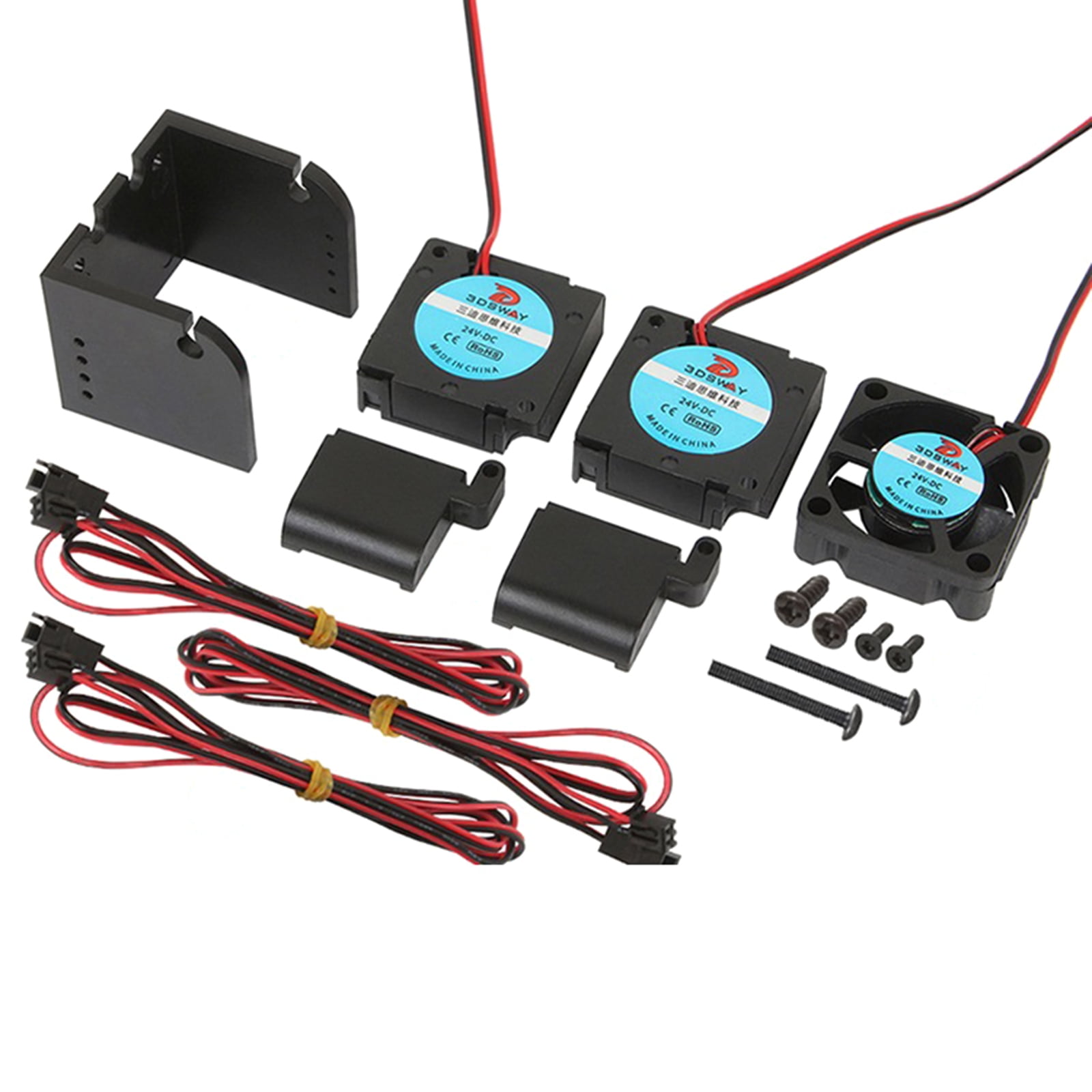 2 in 1 Out 3D Printer Fan Mounting Bracket Air Duct Kit TurboFan Blower ...