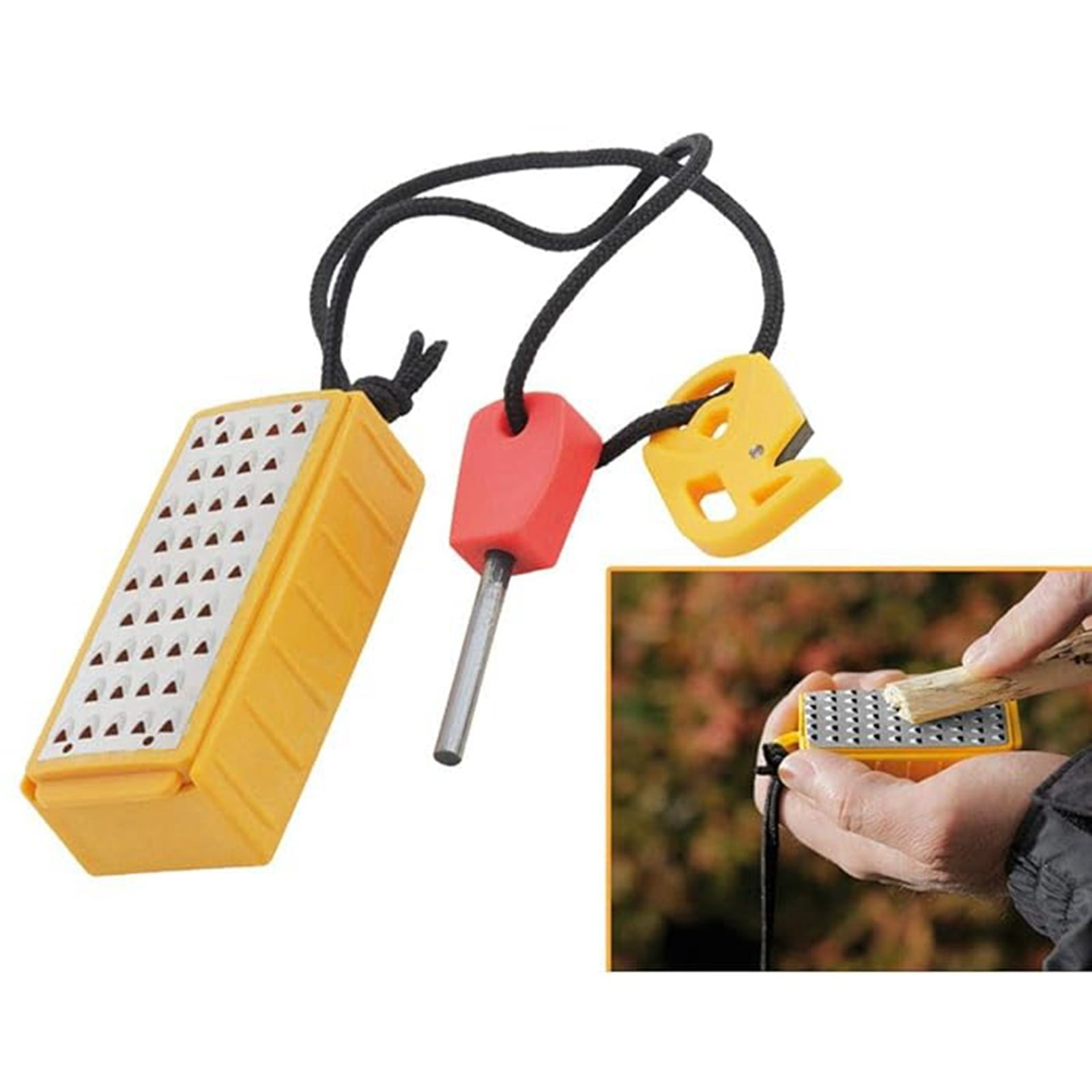 2 in 1 Outdoor Camping FireStarter Kit Reliable RodFlint Steel for ...