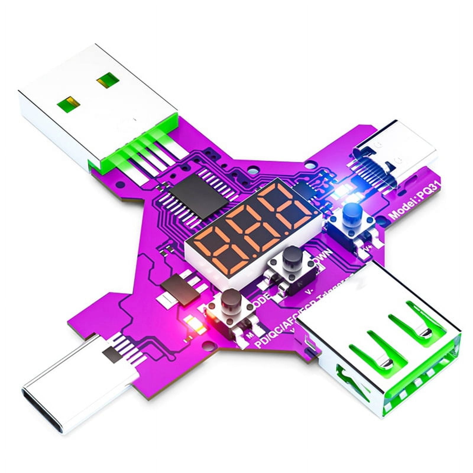 2 in 1 PD3.1 28V Fast Protocol Charge Trigger Decoy Voltmeter QC PD 5V 9V 12V 15V 20V Trigger ...