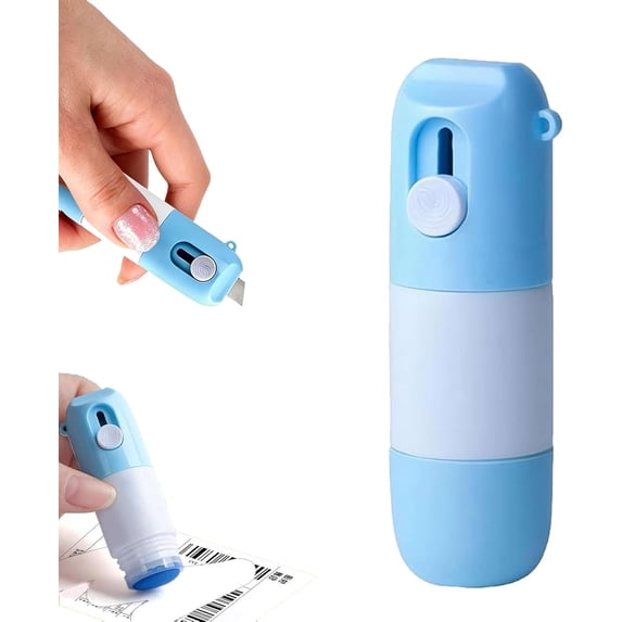 2-in-1 Paper Privacy Wipe Box Cutter,Water-Based Eraser Pen,Thermal ...