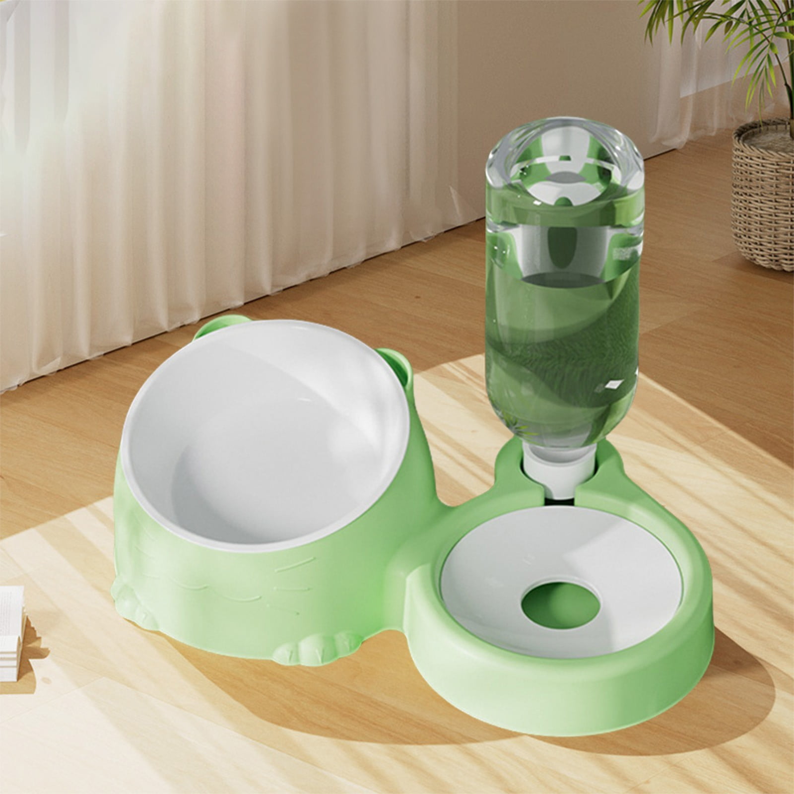 2-in-1 Pet Bowl Set, Dual Compartment Feeder & Waterer, Multiple ...