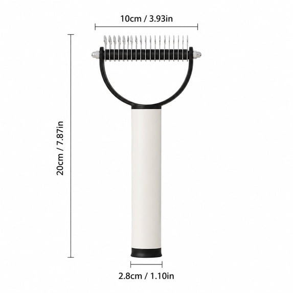 2-in-1 Pet Grooming Brush Double Sided Undercoat Rake for Dogs Cats ...
