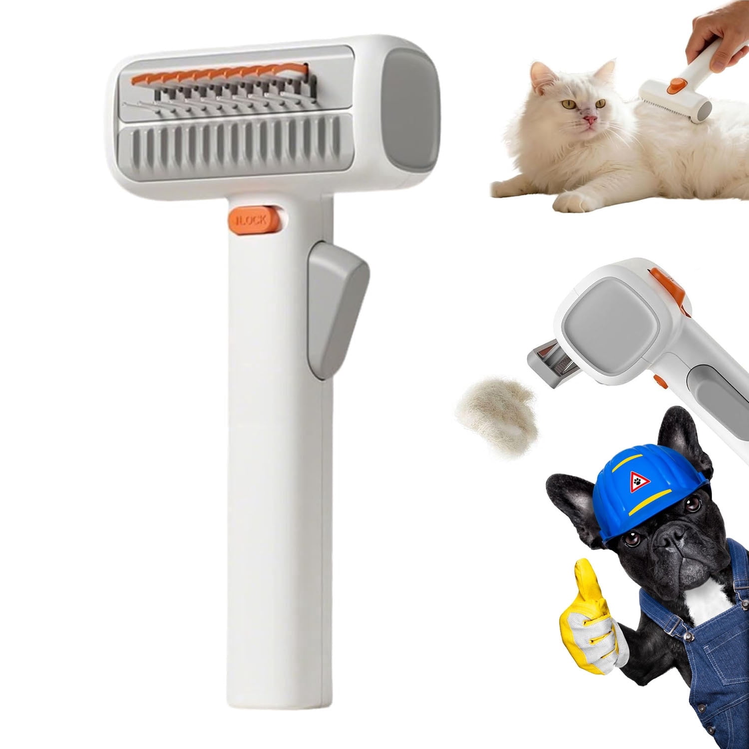 2-in-1 Pet Self-Detangling & Grooming Comb - Professional Deshedding ...