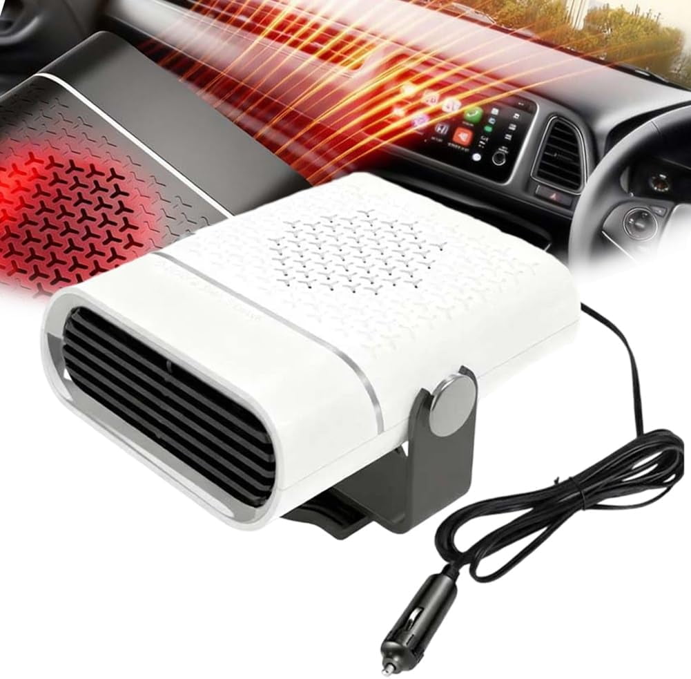 2-in-1 Portable Car Heater With 360° Rotation, Car Defroster Windshield ...
