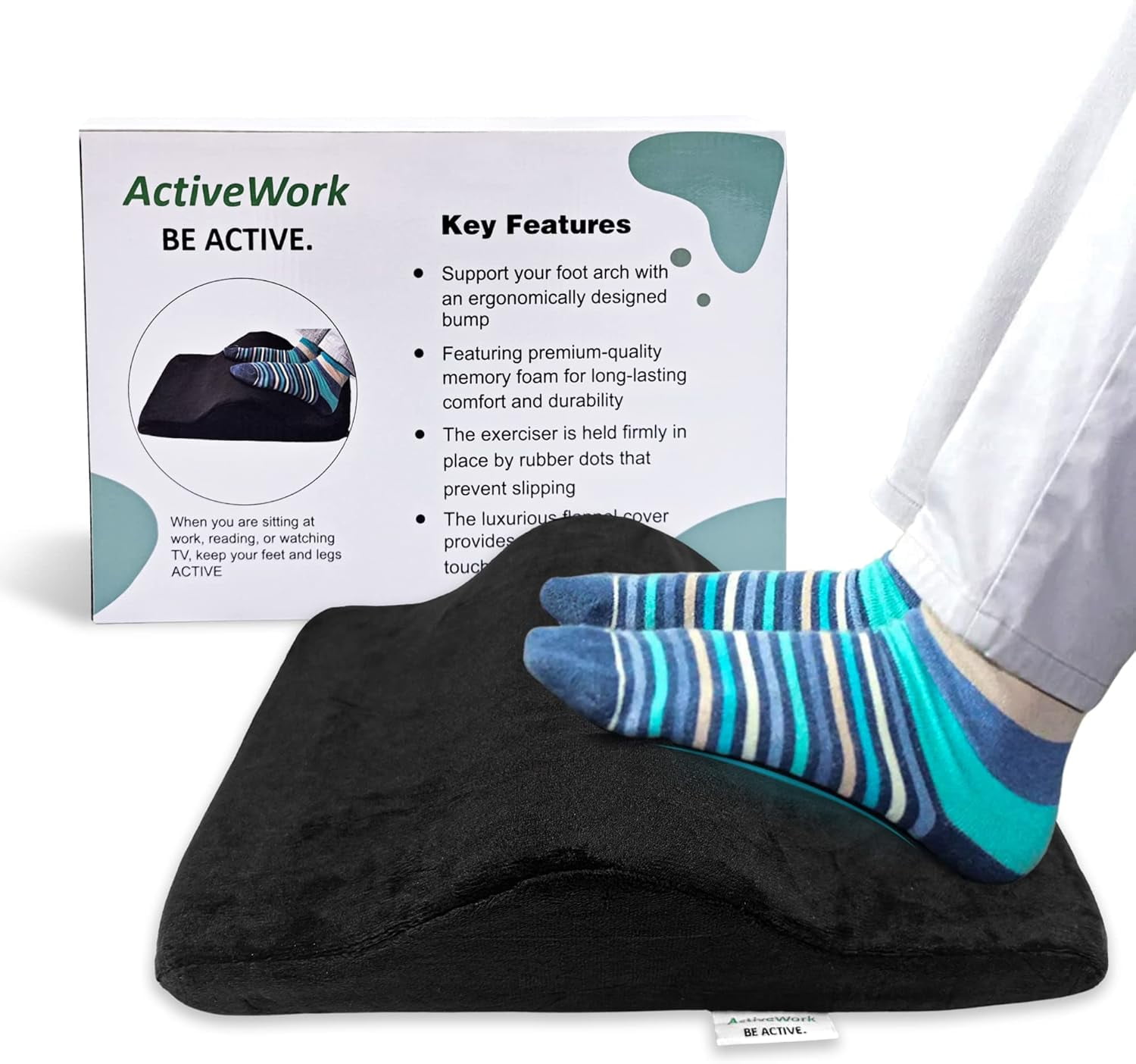 2-in-1 Portable Foot Rest - Improve Circulation & Exercise Massage Foot ...