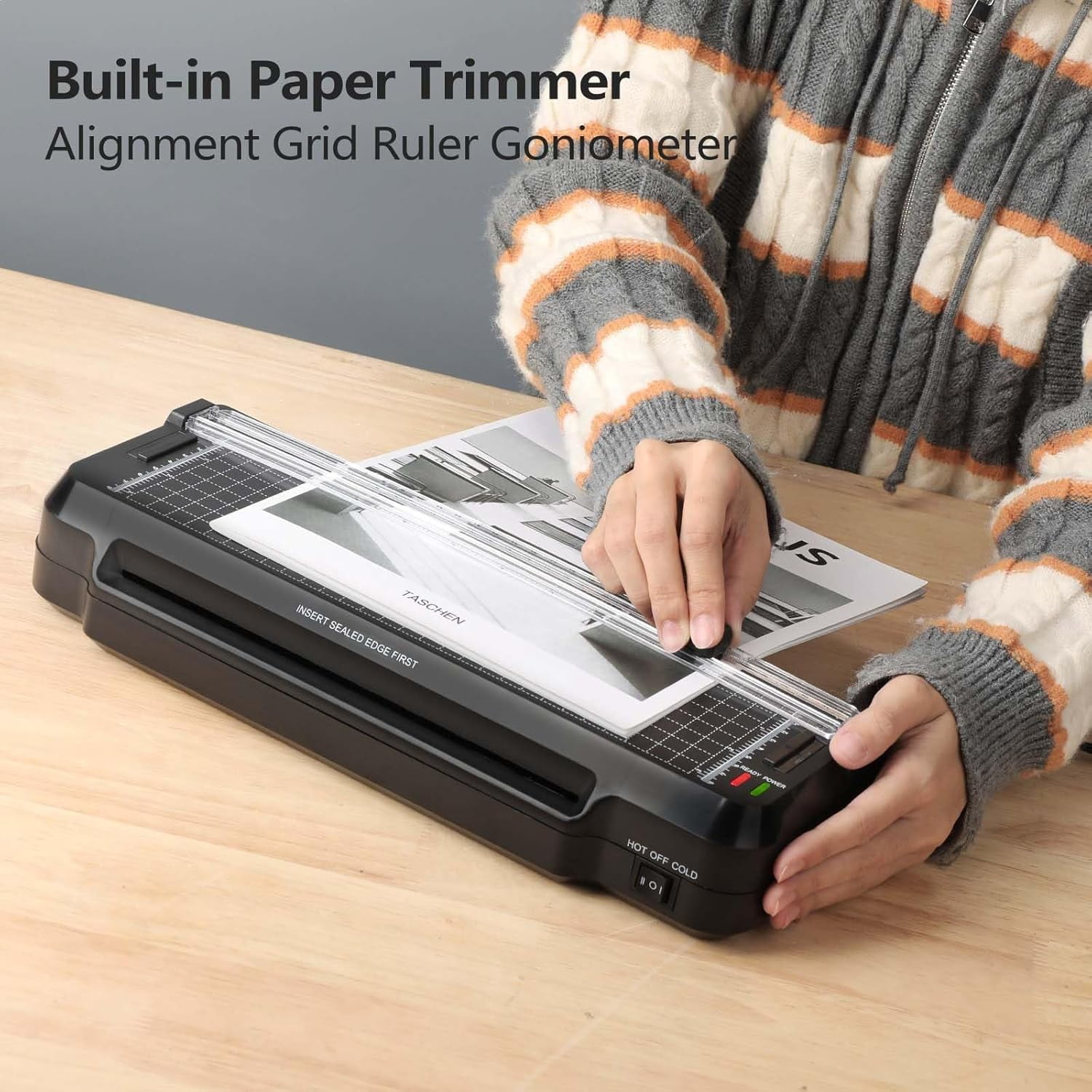 2-in-1 Portable Laminator, Efficient Quiet A4 Thermal Laminator Machine ...