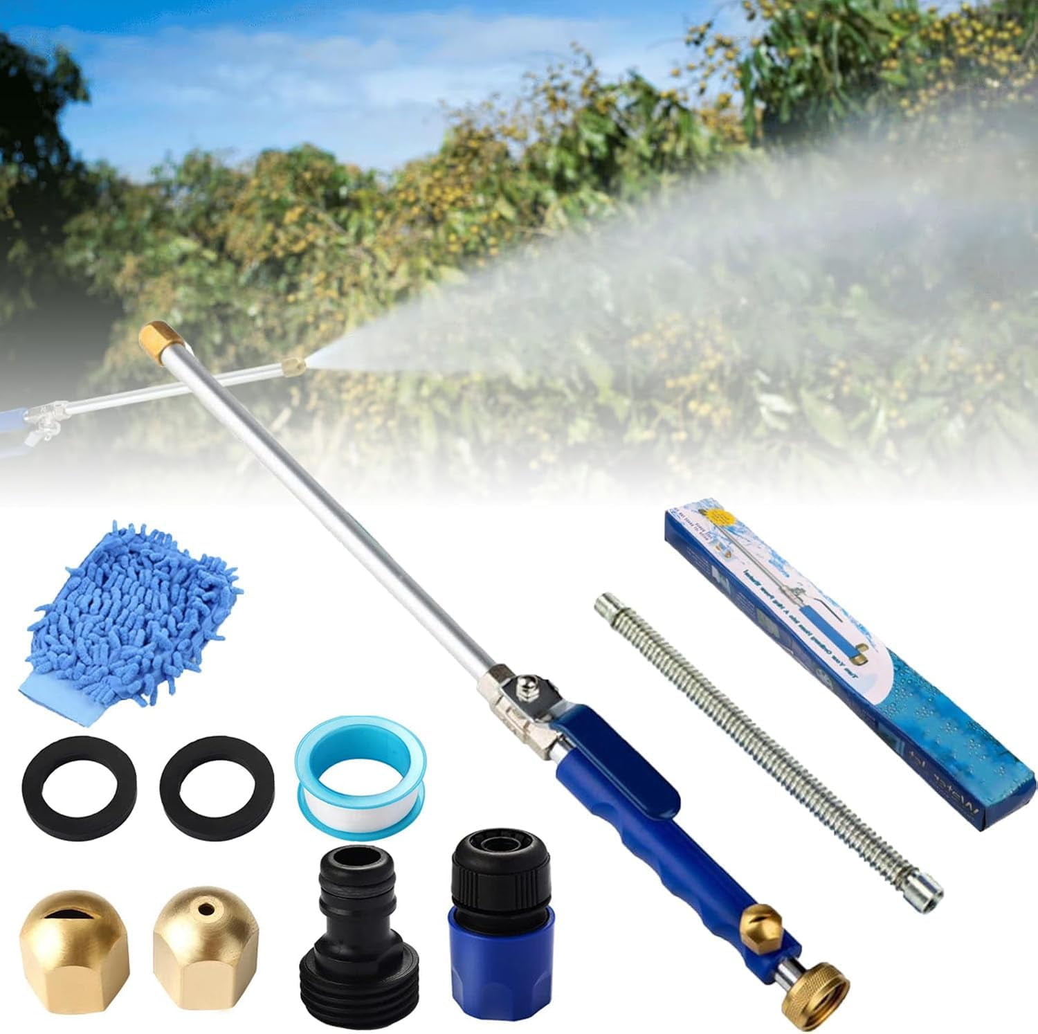 2-in-1 Portable Power Washing Nozzle with Hydro Nozzles, Hydro ...