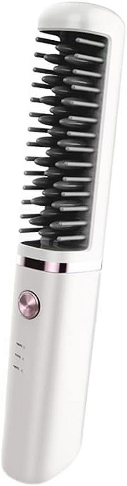 2-in-1 Professional Ionic Hair Straightening Brush | USB-C Rechargeable ...