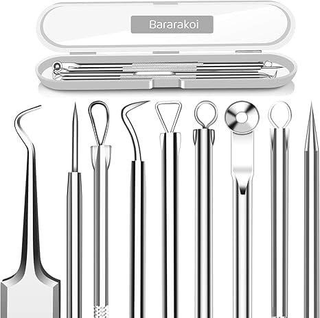 OFEFE 2-in-1 Professional Stainless Steel Acne Removal Tool - Double ...