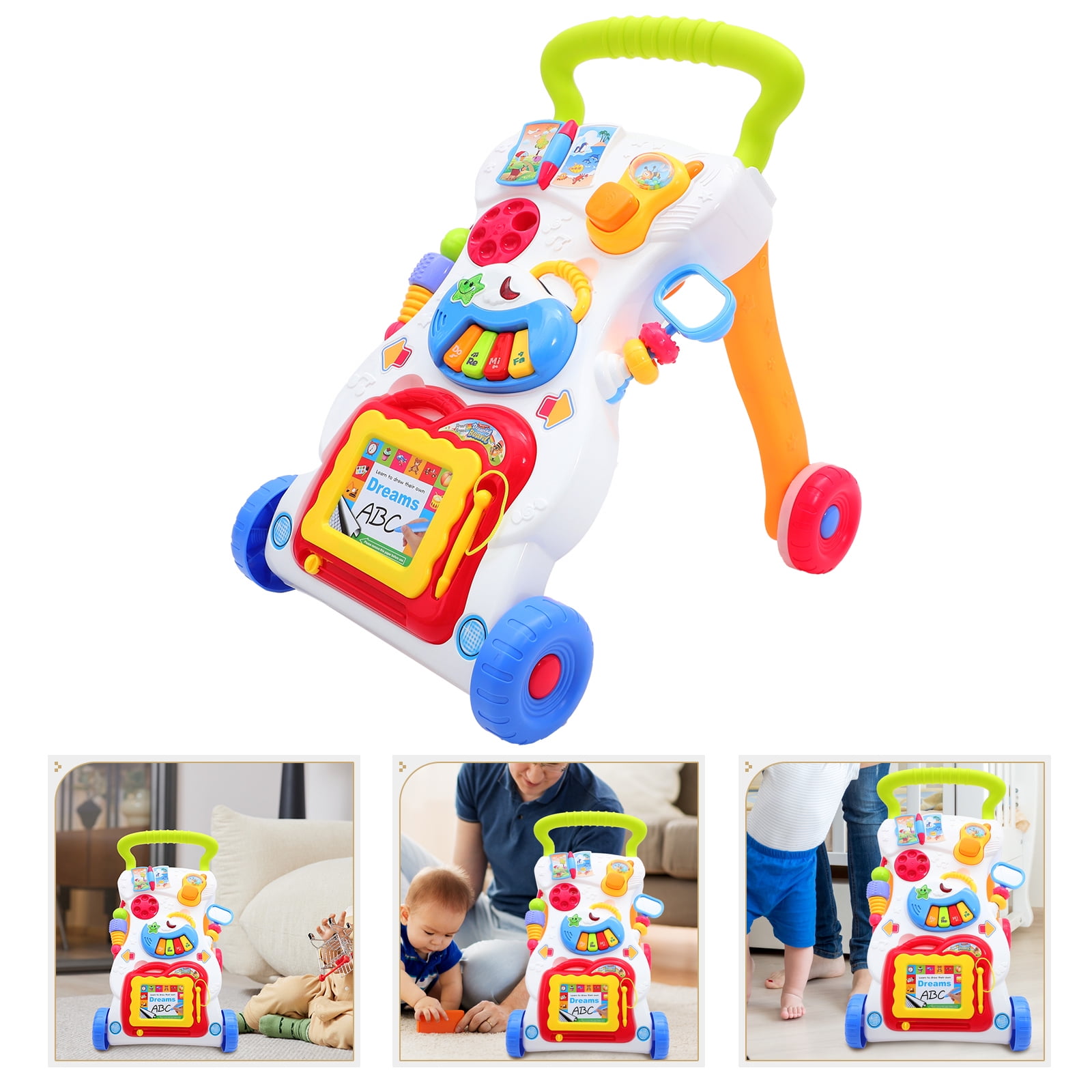 2 in 1 Push Walkers for Baby Boys, Toddler Learning to Walk, Sit to ...