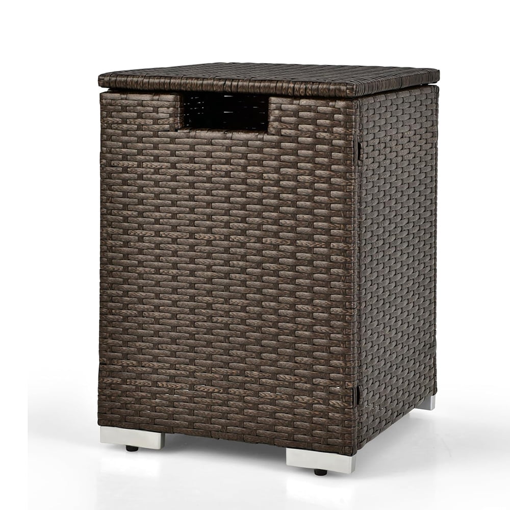 2-in-1 Rattan Hideaway Propane Gas Tank Table, Propane Gas Tank Cover ...
