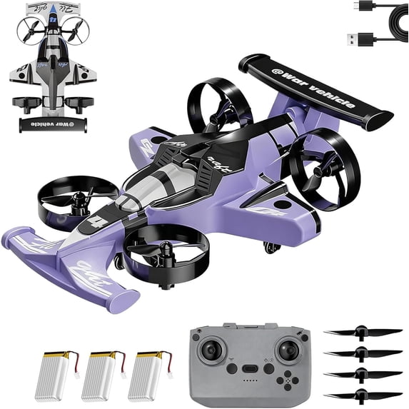 2-in-1 Rechargeable Dual-Mode Car Drone, 2026 New Flying Remote Control ...