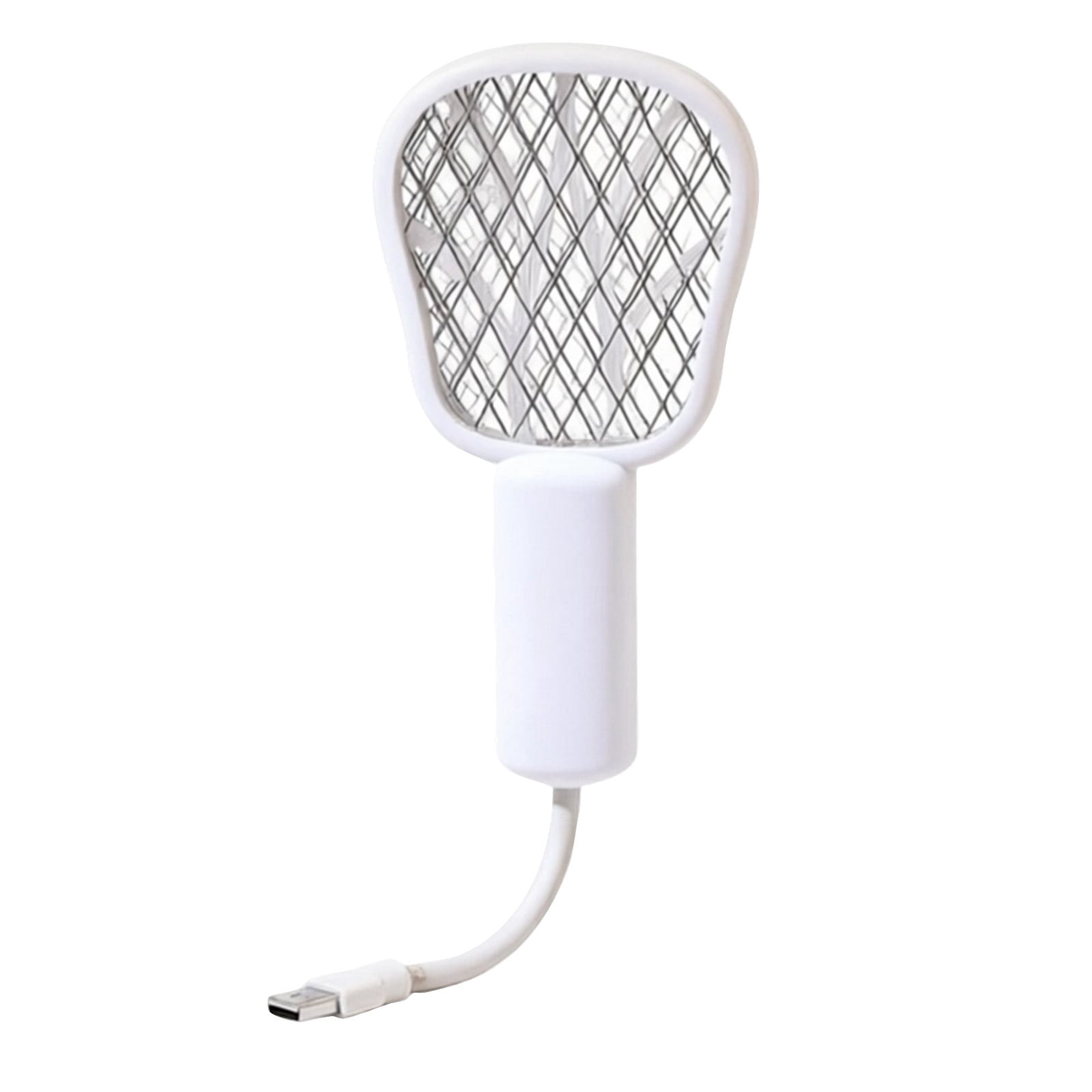 2-in-1 Rechargeable Electric Mosquito Swatter, LED Bug Zapper Racket ...