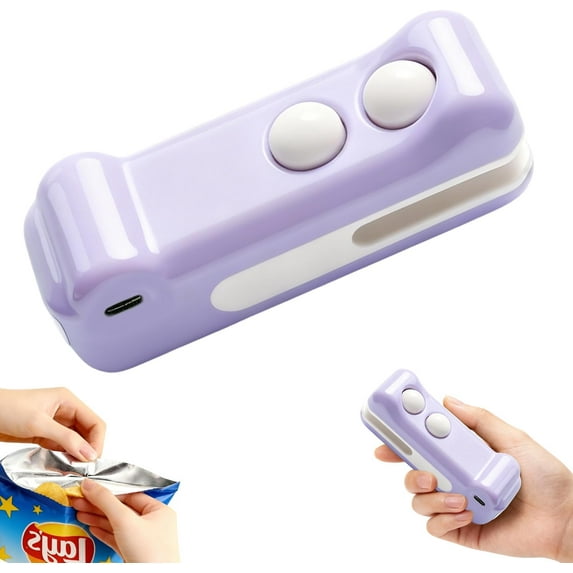2-in-1 Rechargeable Mini Heat Sealer & Cutter,Mini Bag Sealer,Portable ...