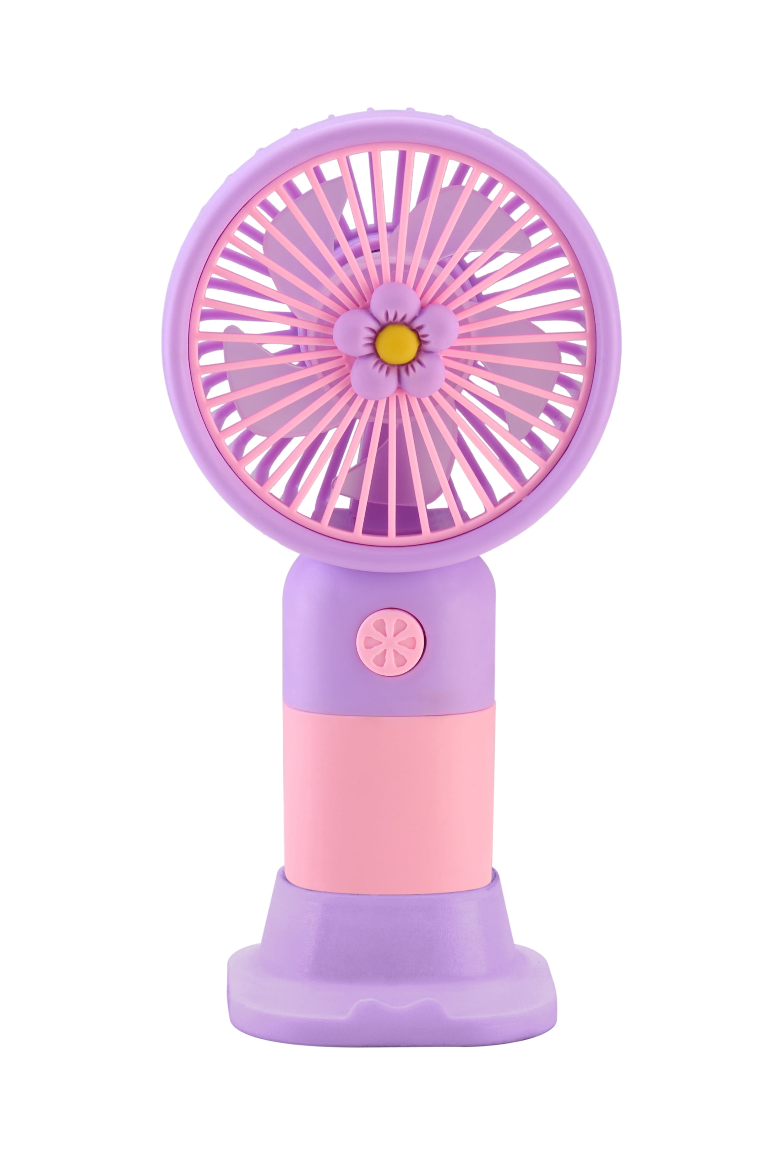 2-in-1 Rechargeable Portable Handheld & Desktop Fan with Phone Holder ...