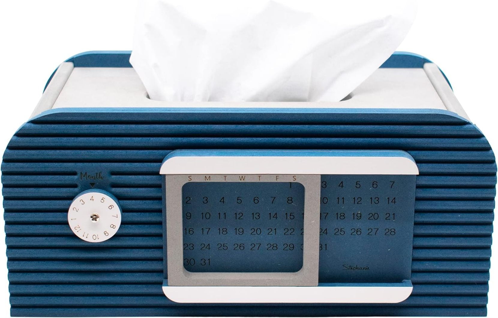 2-in-1 Rectangular Tissue Box Cover & Perpetual Calendar with Manual ...