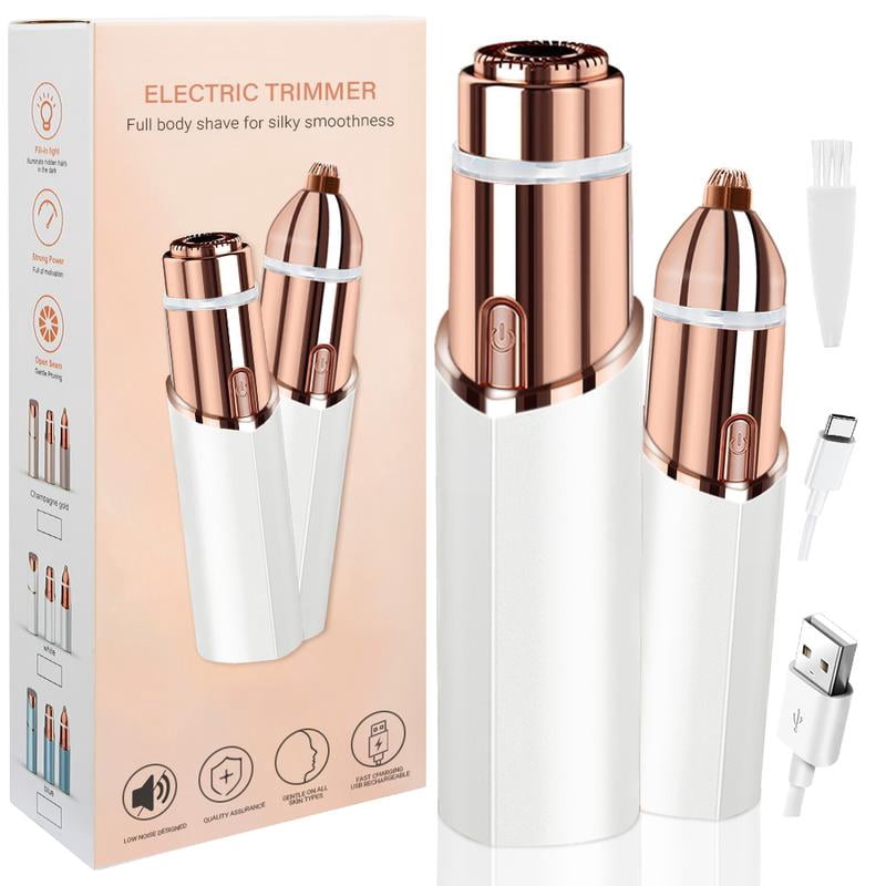 【2-in-1】Removes hair instantly&pain free -Facial &Nose Hair Remover ...
