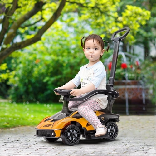 2-in-1 Ride On Push Car for Toddlers 1-3, Licensed Lamborghini Stroller ...