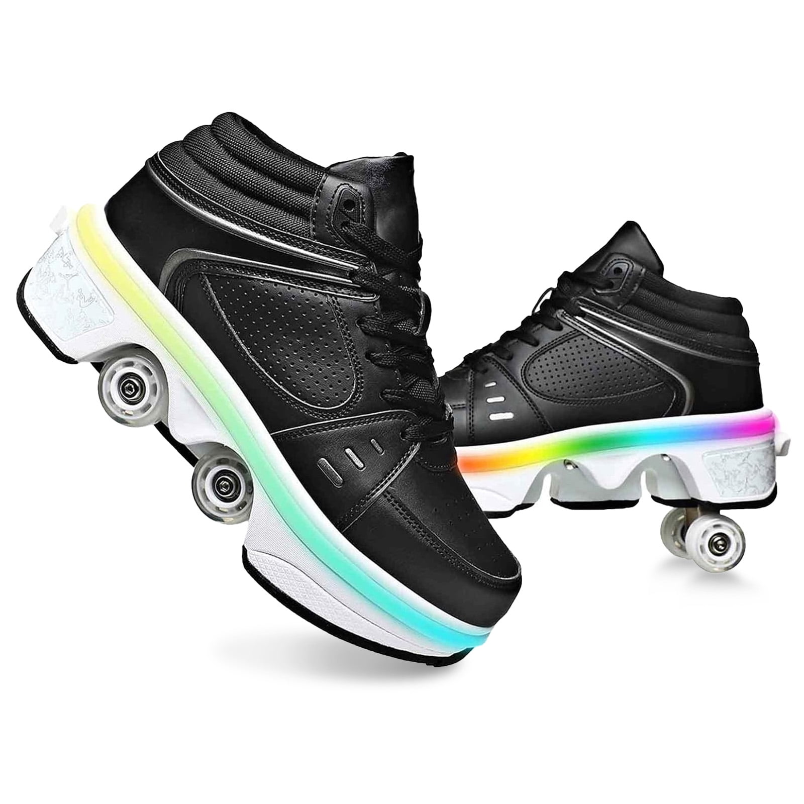 2-in-1 Roller Skate Shoes & Sneakers,LED Roller Shoes,Shoes with Wheels ...