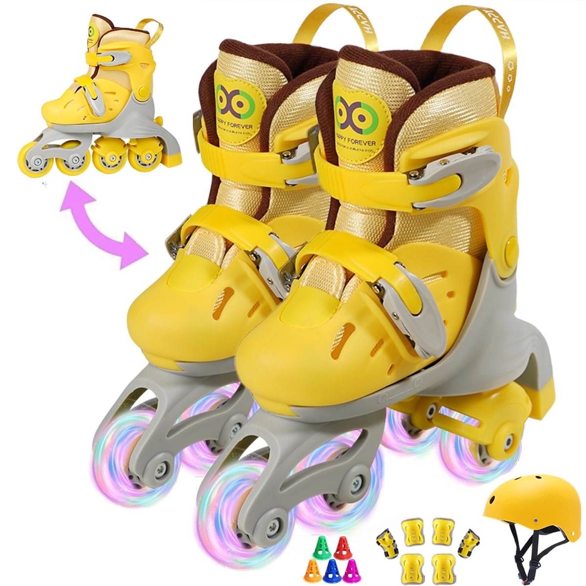 EONROACOO 2-in-1 Toddler Kids Roller Skates for Girls Boys, Adjustable ...