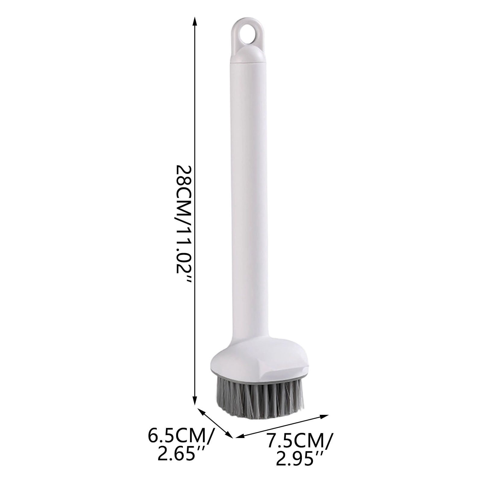 2-in-1 Rotating Long-Handle Pot and Dishes Brush Kitchen Scrubbers with ...