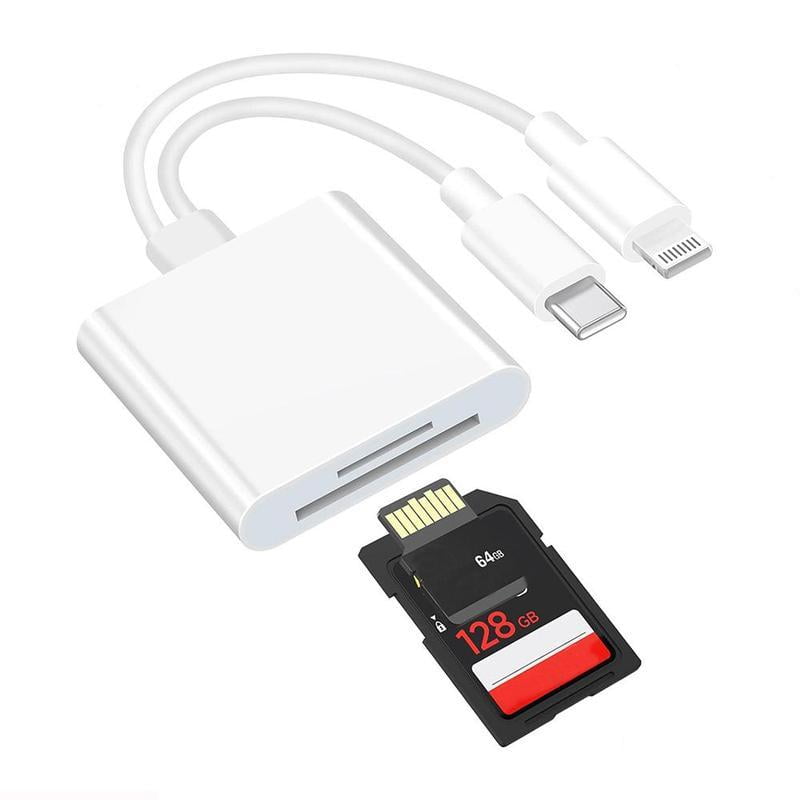 2 in 1 SD Card Reader, 1 Portable Type-C Card Reader, Multi-function ...