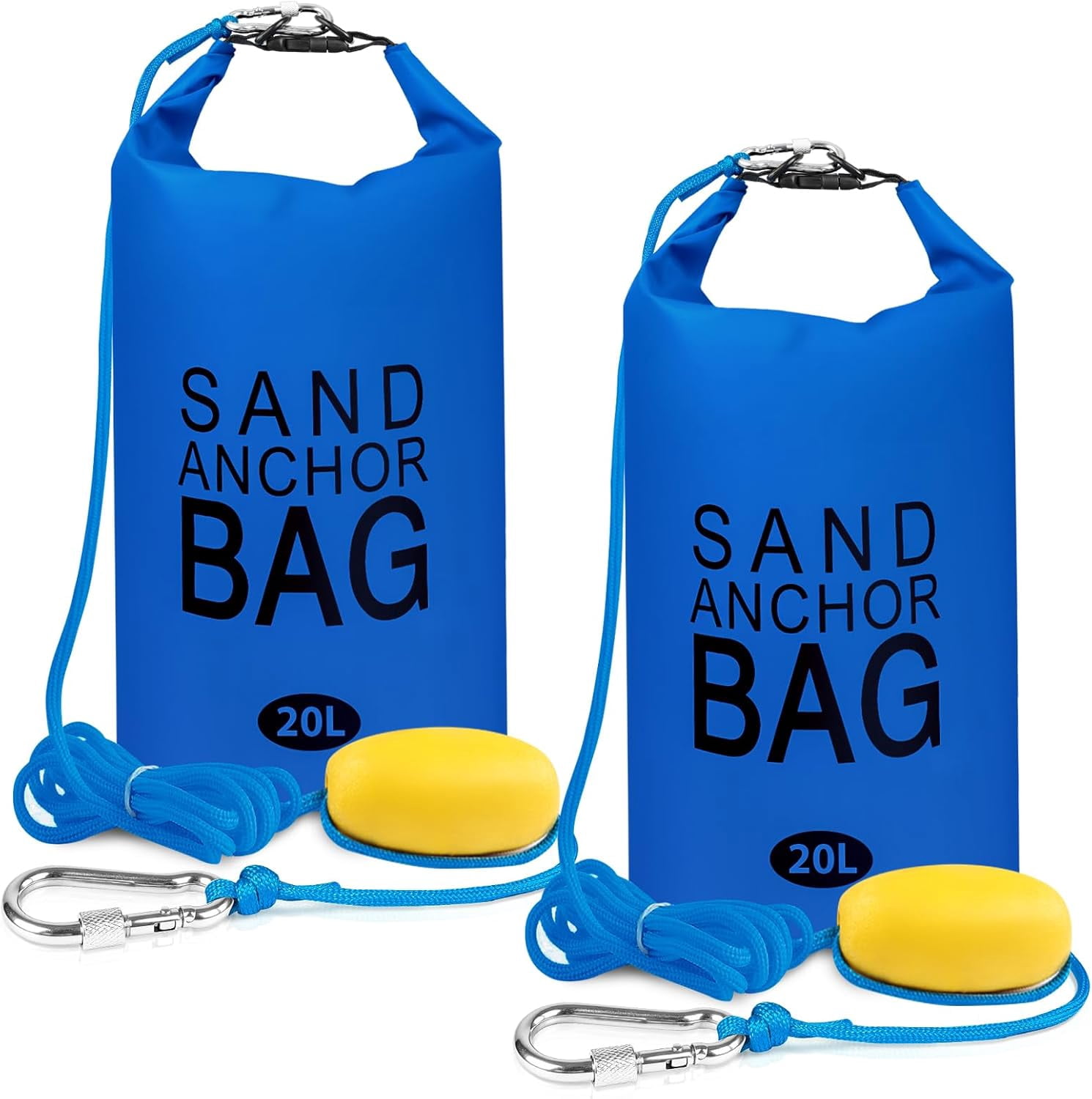 2-in-1 Sand Anchor Bag with Adjustable Buoy, Waterproof Dry Bag for Jet ...